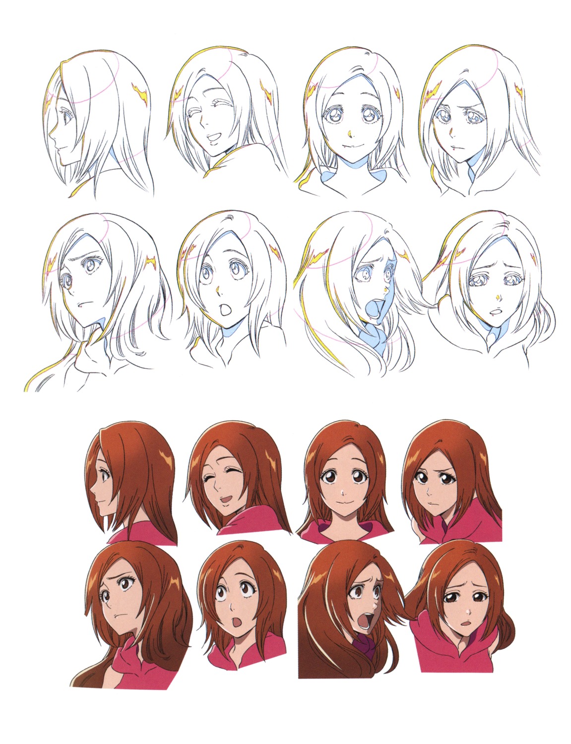 kudou masashi bleach thousand year blood war inoue orihime character design expression line art ...